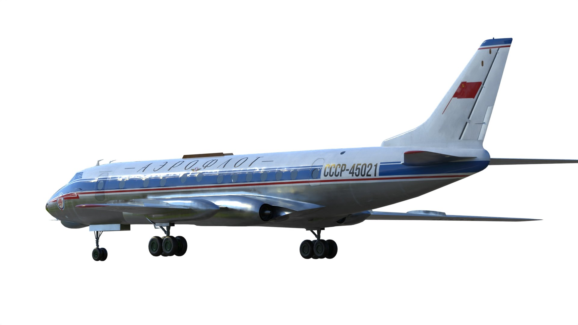 Tupolev Tu-124 Airliner Model - TurboSquid 2187728