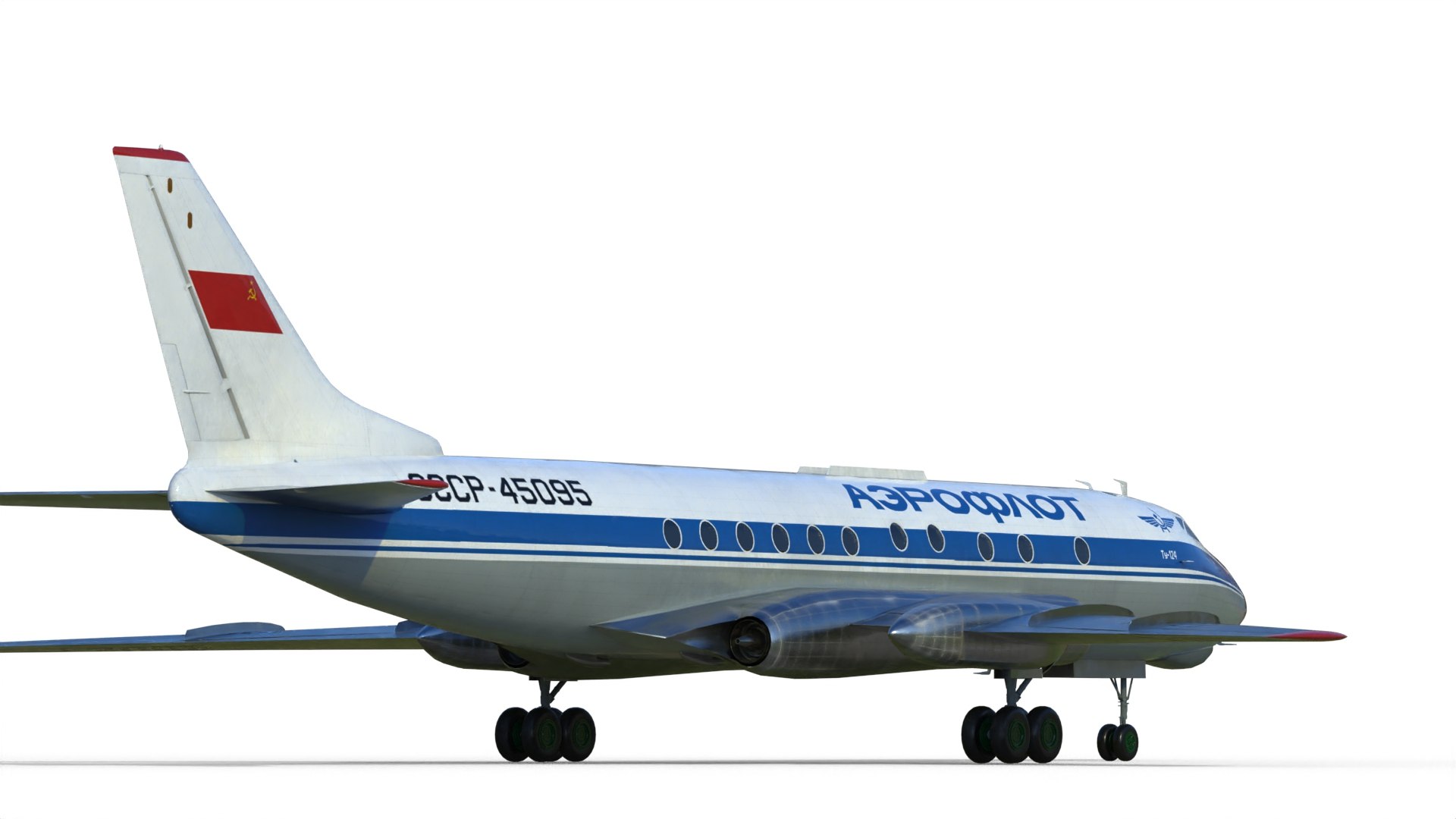 Tupolev Tu-124 Airliner Model - TurboSquid 2187728
