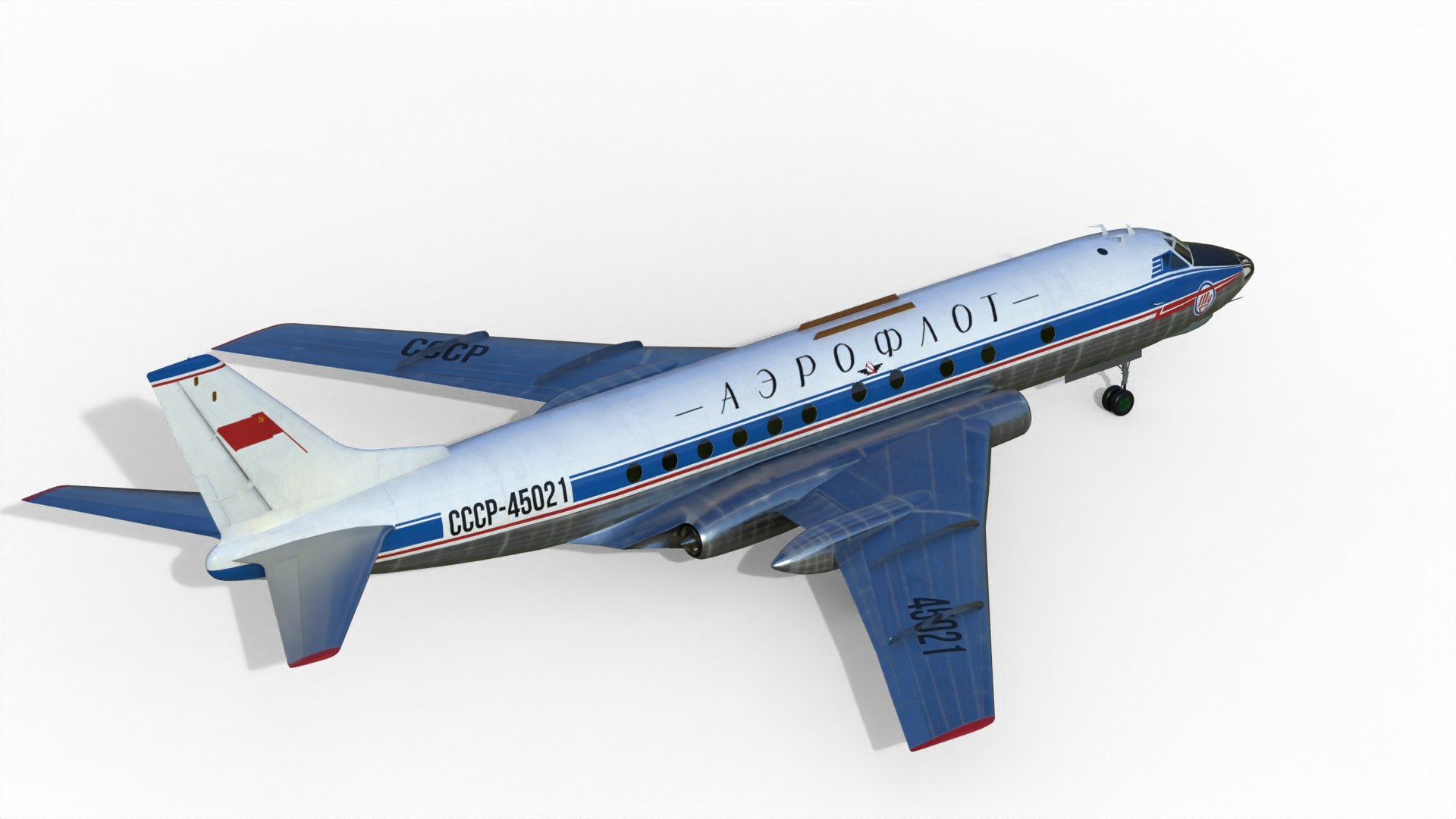 Tupolev Tu-124 Airliner Model - TurboSquid 2187728