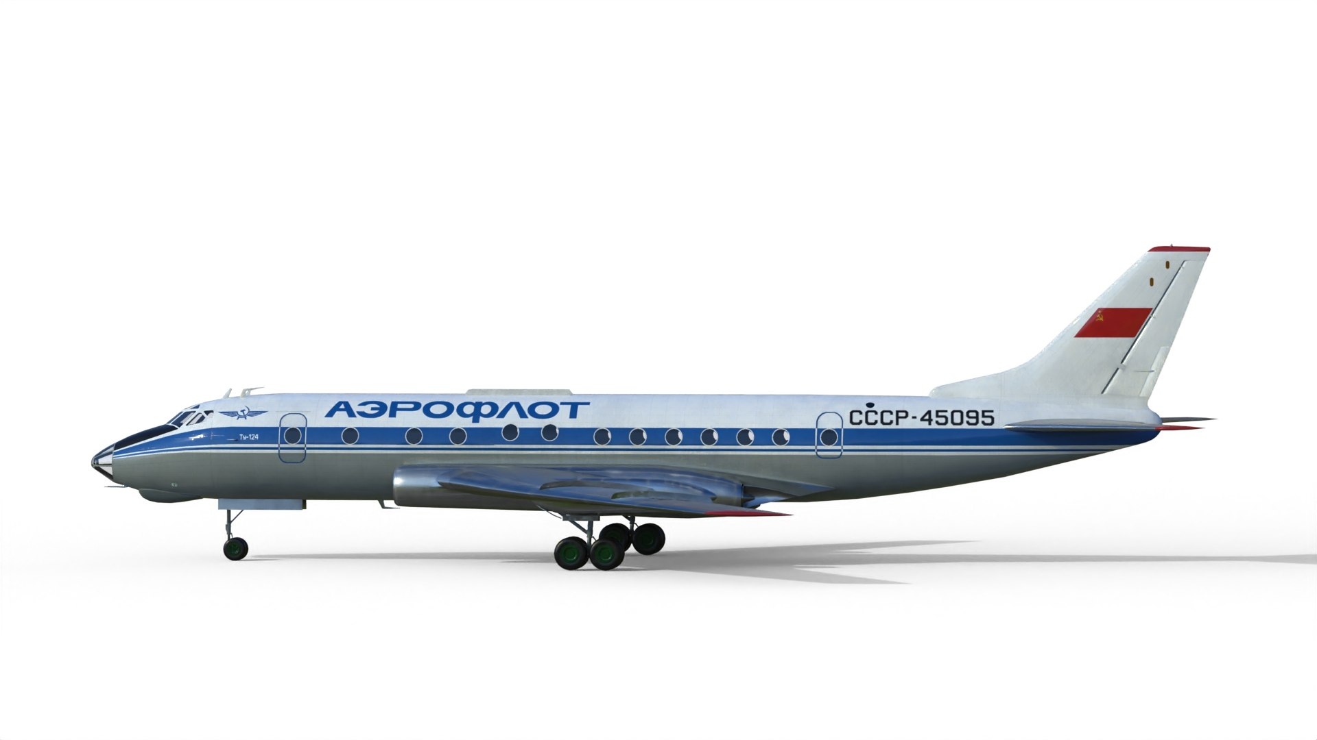 Tupolev Tu-124 Airliner Model - TurboSquid 2187728