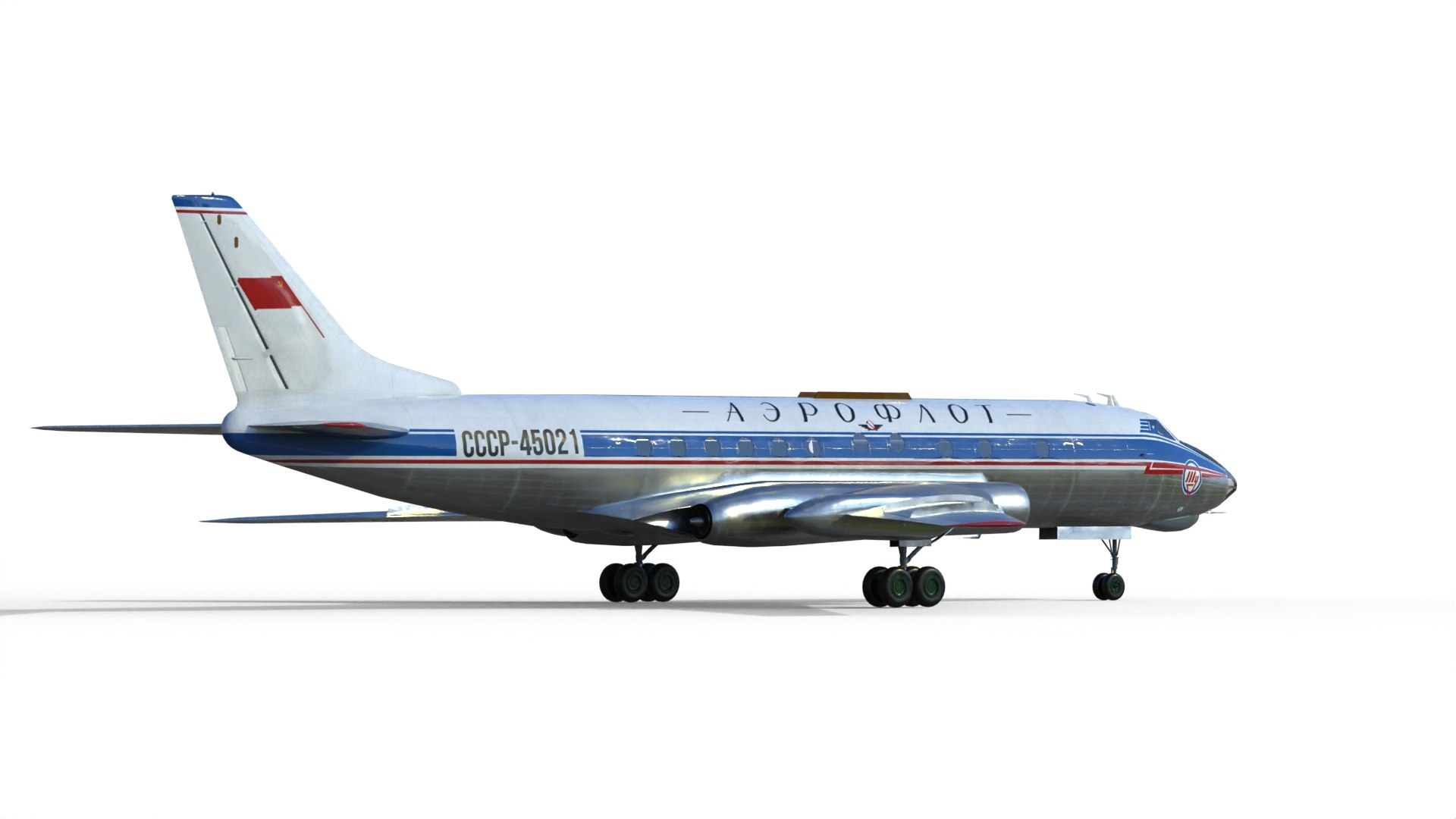 Tupolev Tu-124 Airliner Model - TurboSquid 2187728