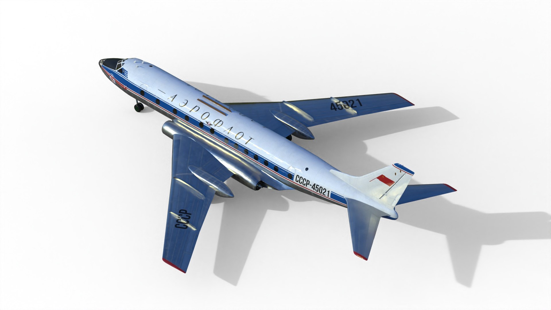 Tupolev Tu-124 Airliner Model - TurboSquid 2187728