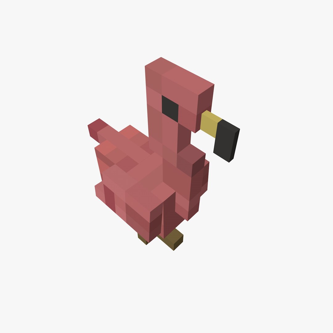 3d Model Flamingos Dig Build