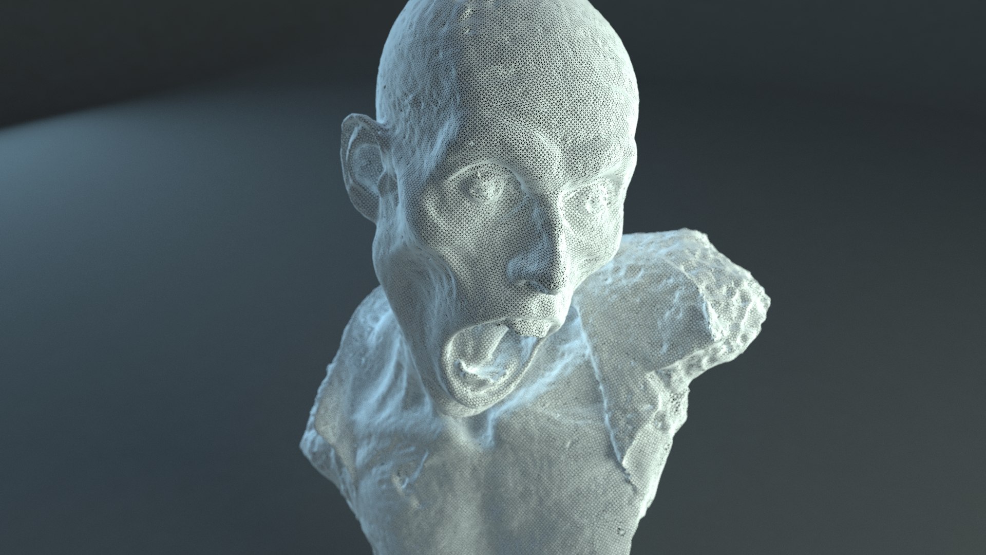 3D Zombie Bust - TurboSquid 2101643