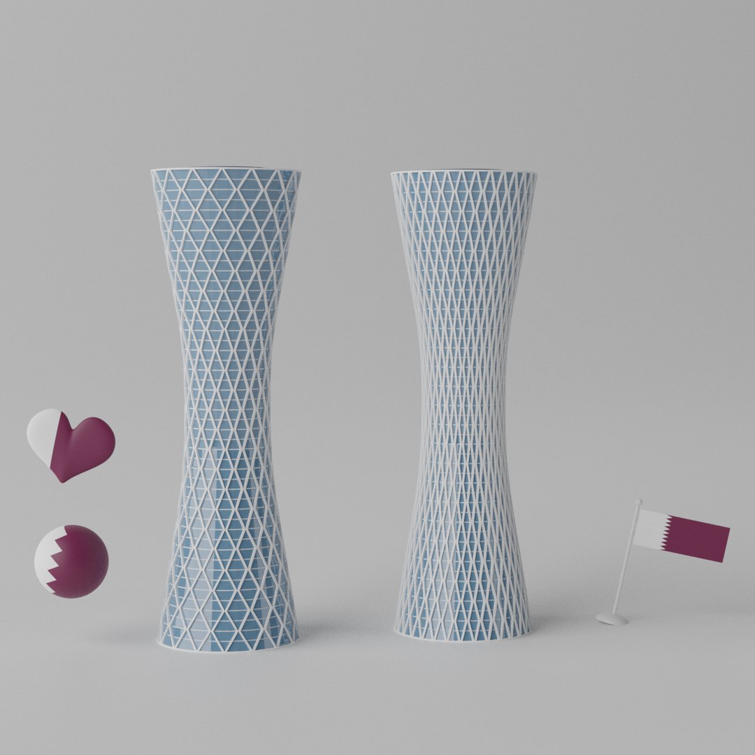 3D Model Tornado Tower Doha Qatar Landmark - TurboSquid 2047664