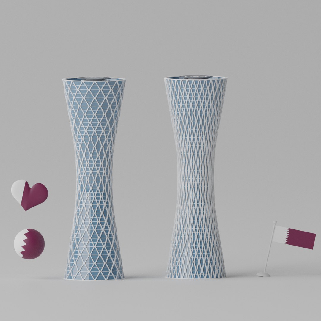 3D Model Tornado Tower Doha Qatar Landmark - TurboSquid 2047664