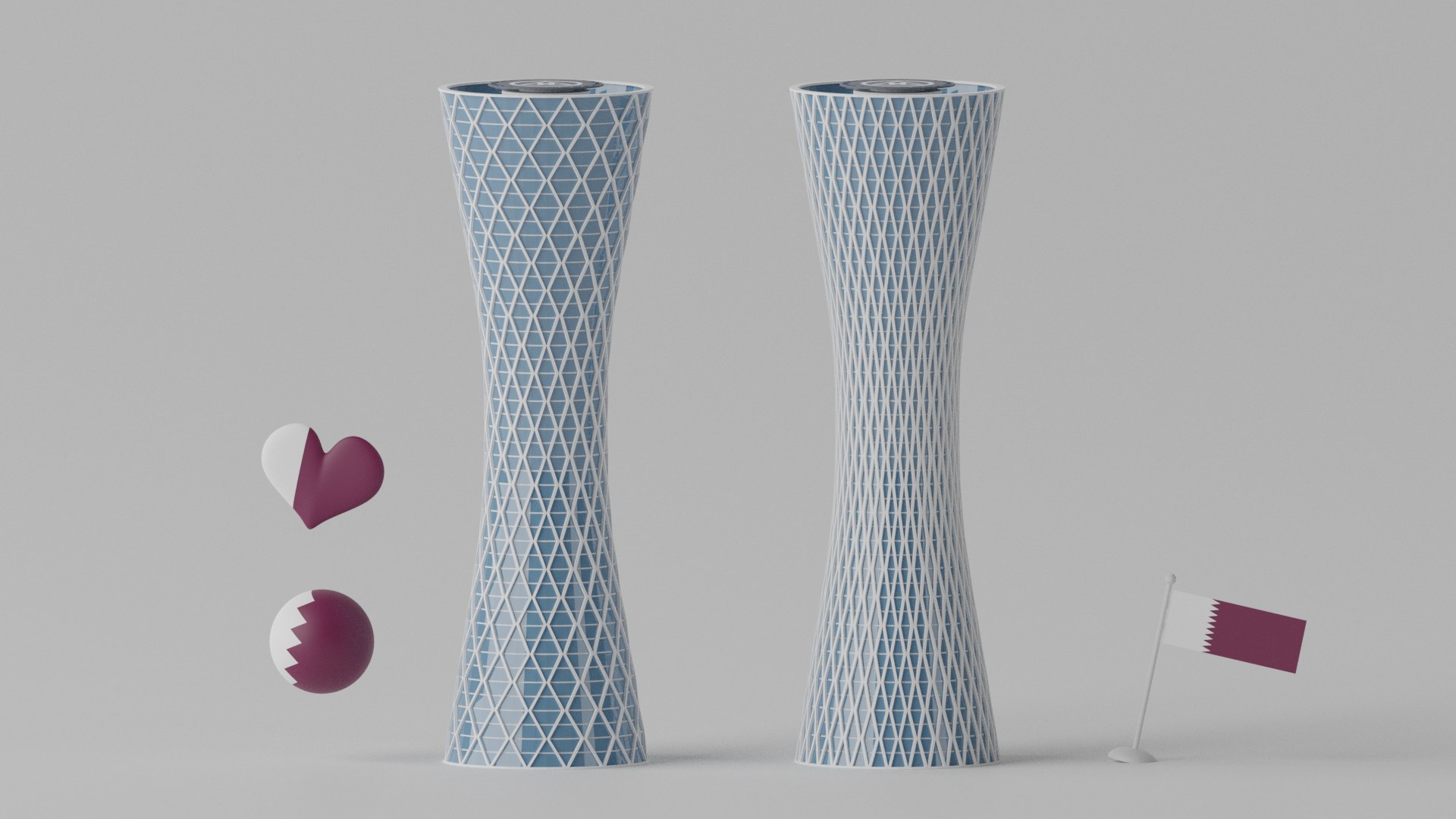 3D Model Tornado Tower Doha Qatar Landmark - TurboSquid 2047664