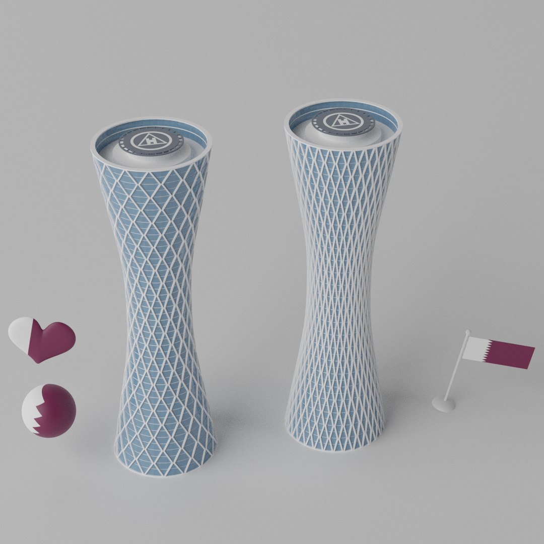 3D Model Tornado Tower Doha Qatar Landmark - TurboSquid 2047664