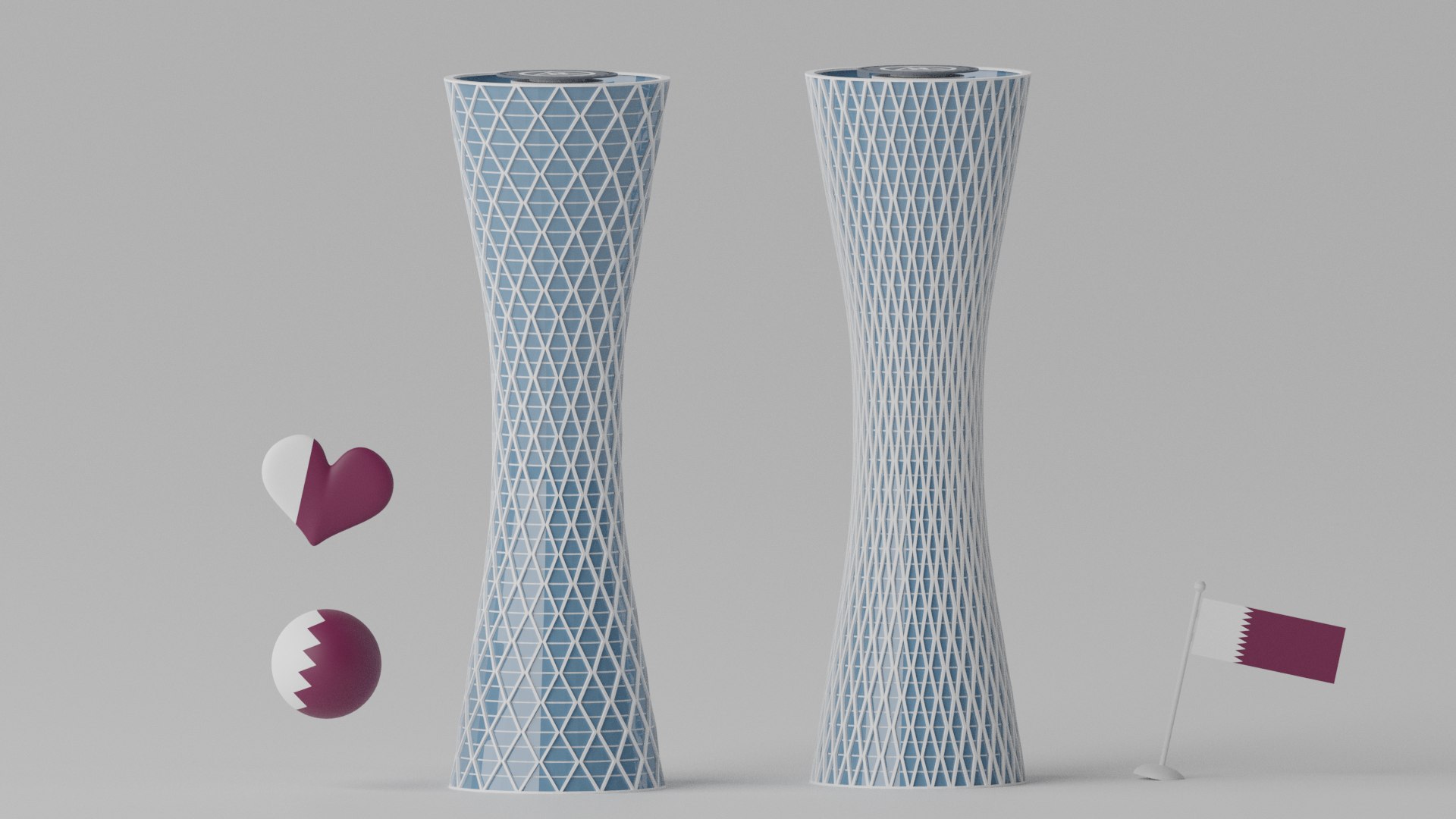 3D Model Tornado Tower Doha Qatar Landmark - TurboSquid 2047664