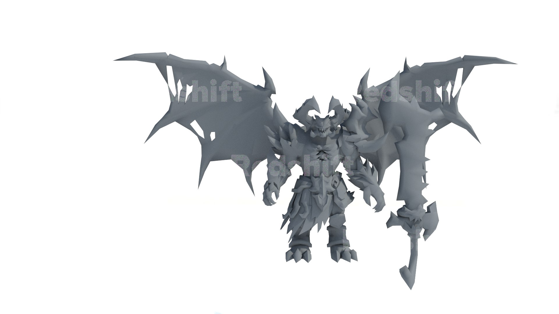 Hell demon flying rhino horn demon warrior epee black hand blade ...