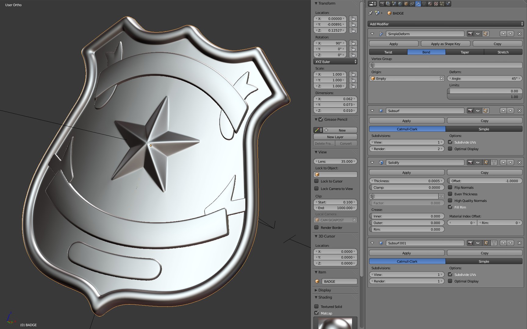 Police Badge 3D - TurboSquid 1462522