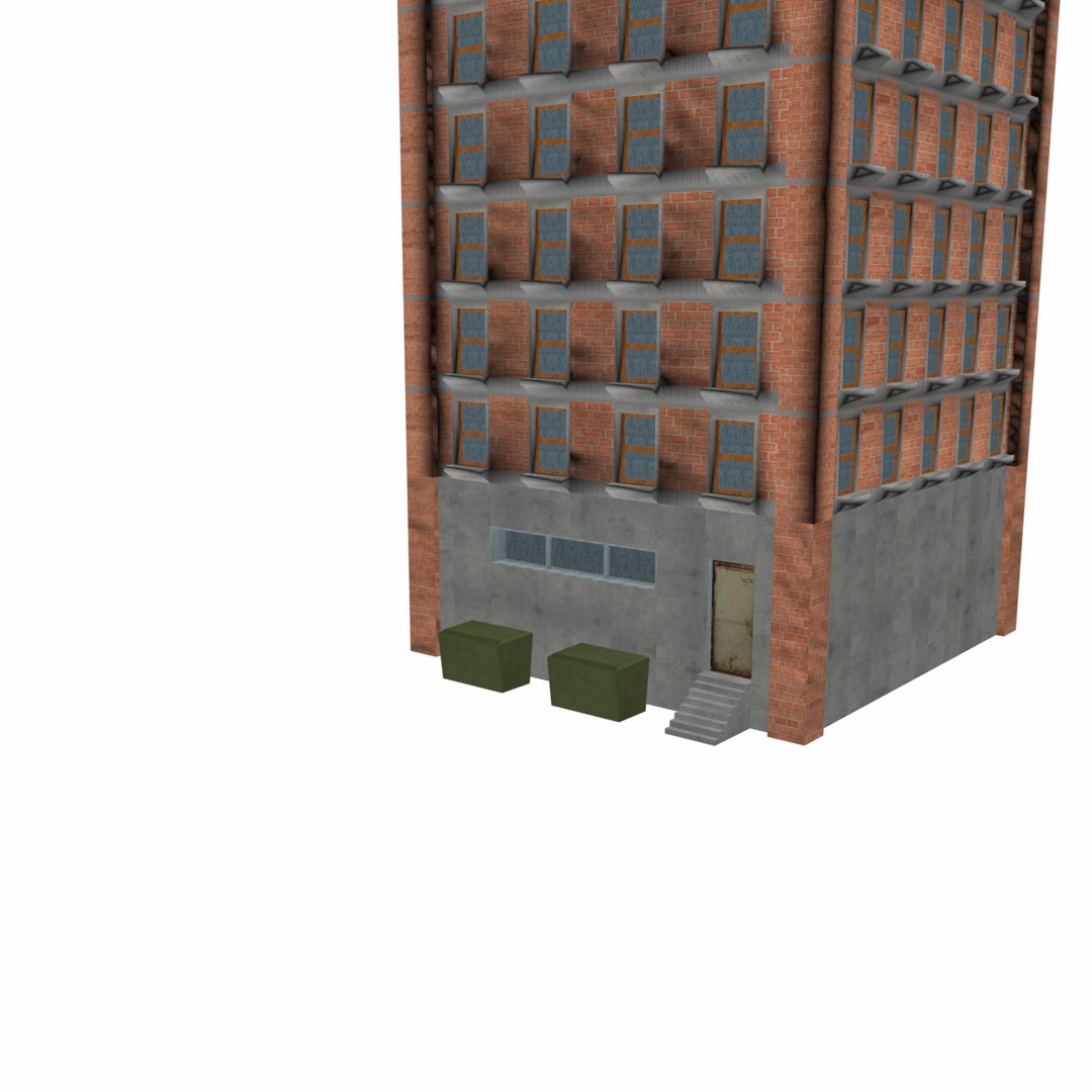 simple residential building 3d model