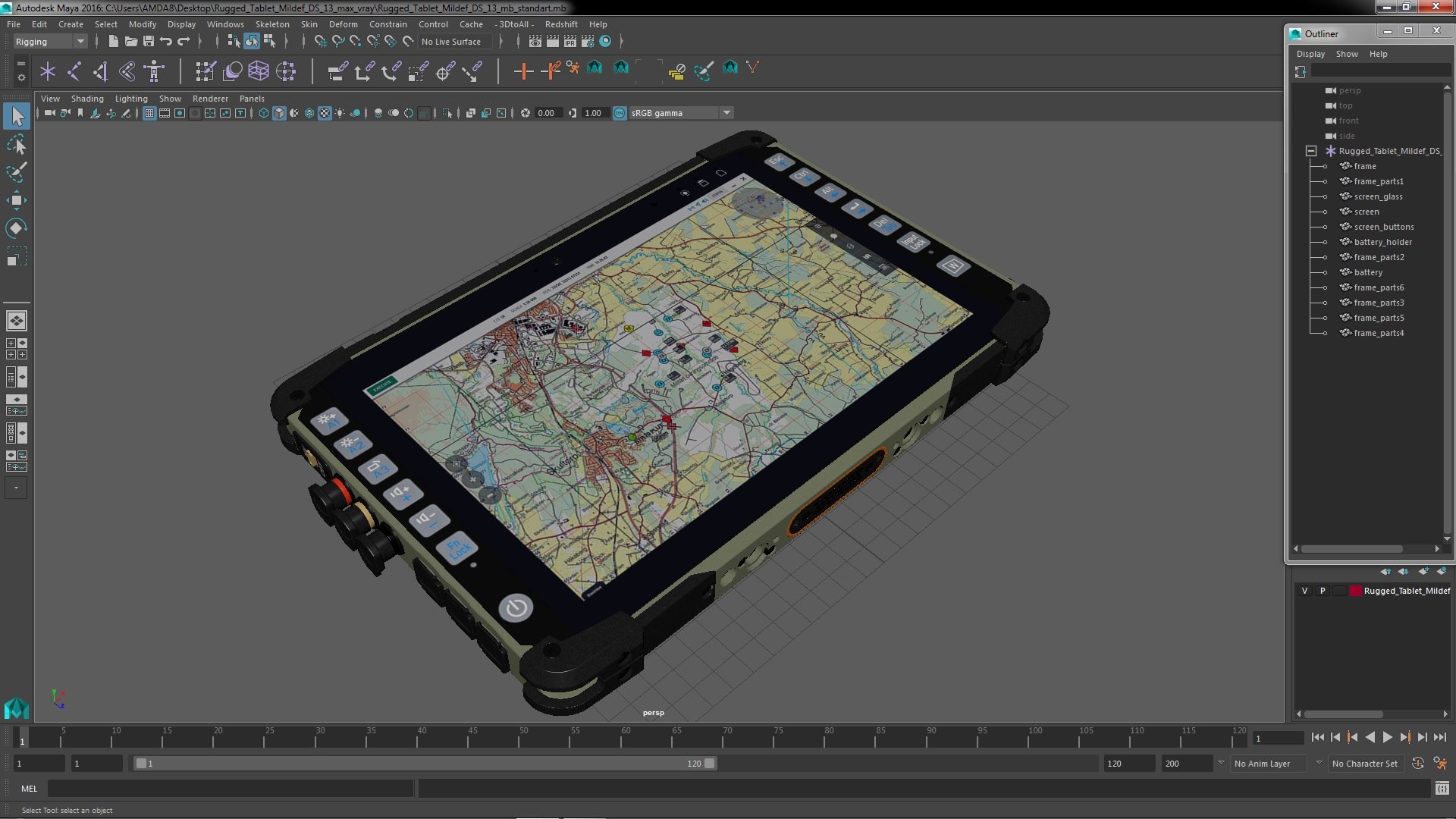 3D Rugged Tablet Mildef DS 13 - TurboSquid 2134656