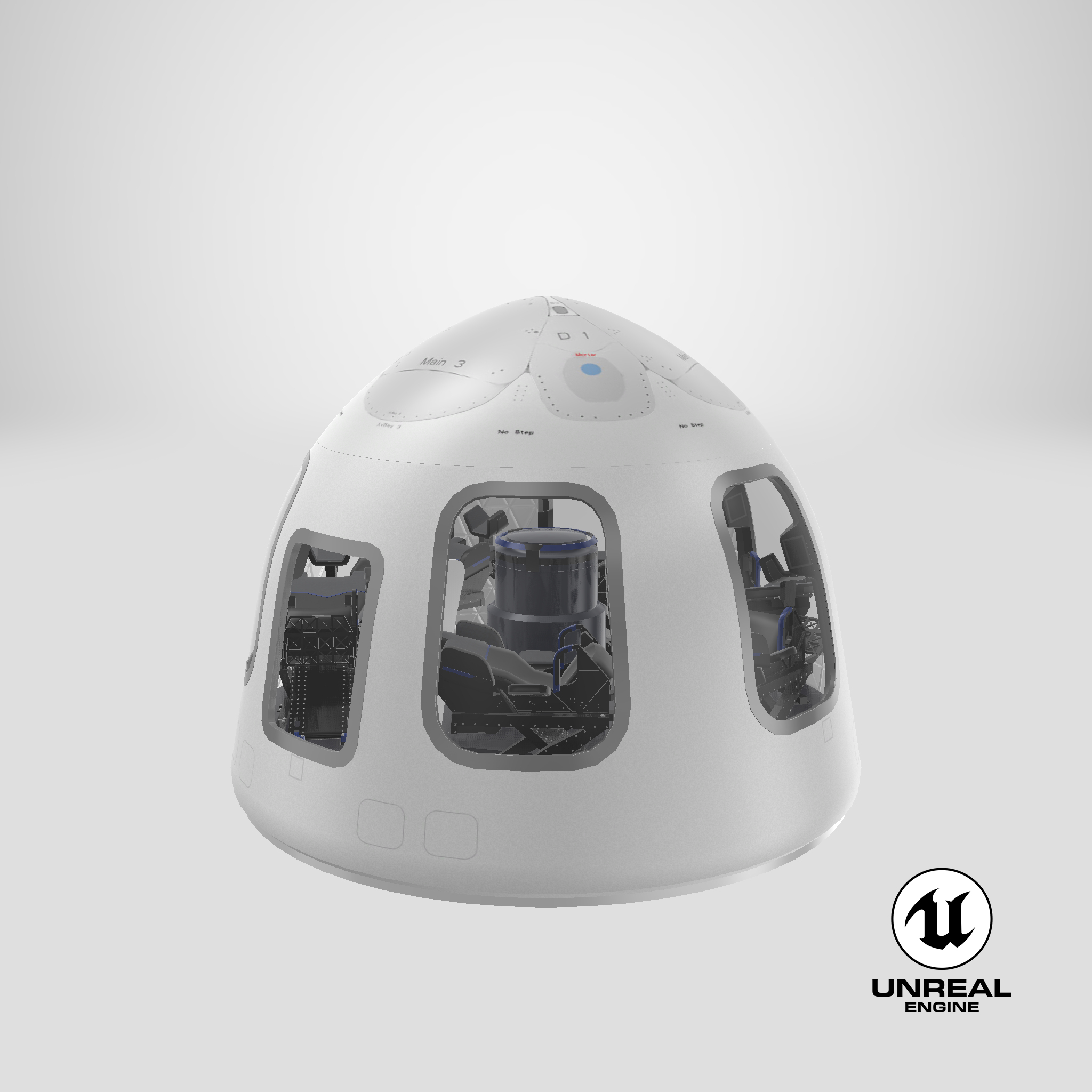 Crew Capsule 3D model - TurboSquid 1801996