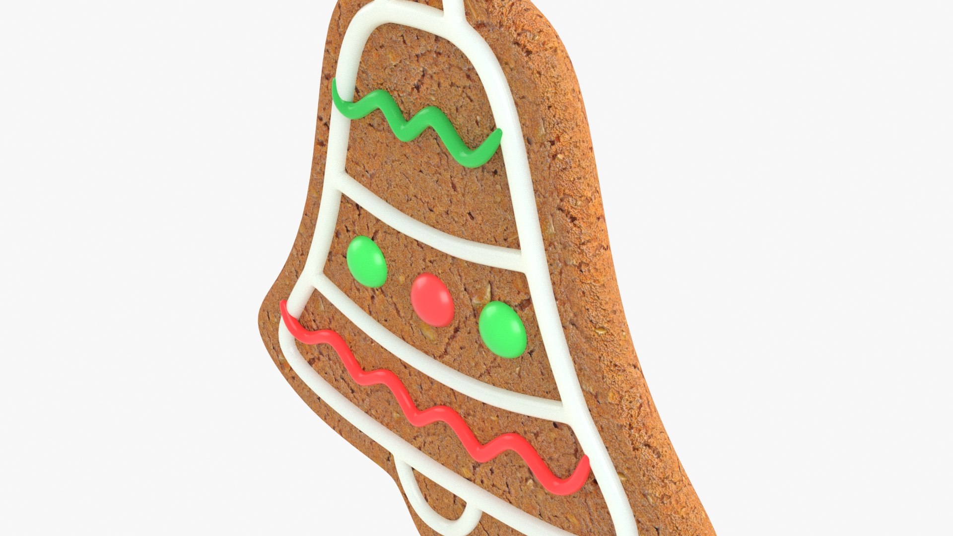 3D Gingerbread Bell Christmas Cookie Model - TurboSquid 1651842