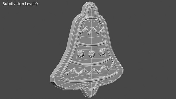 3D gingerbread bell christmas cookie model - TurboSquid 1651842