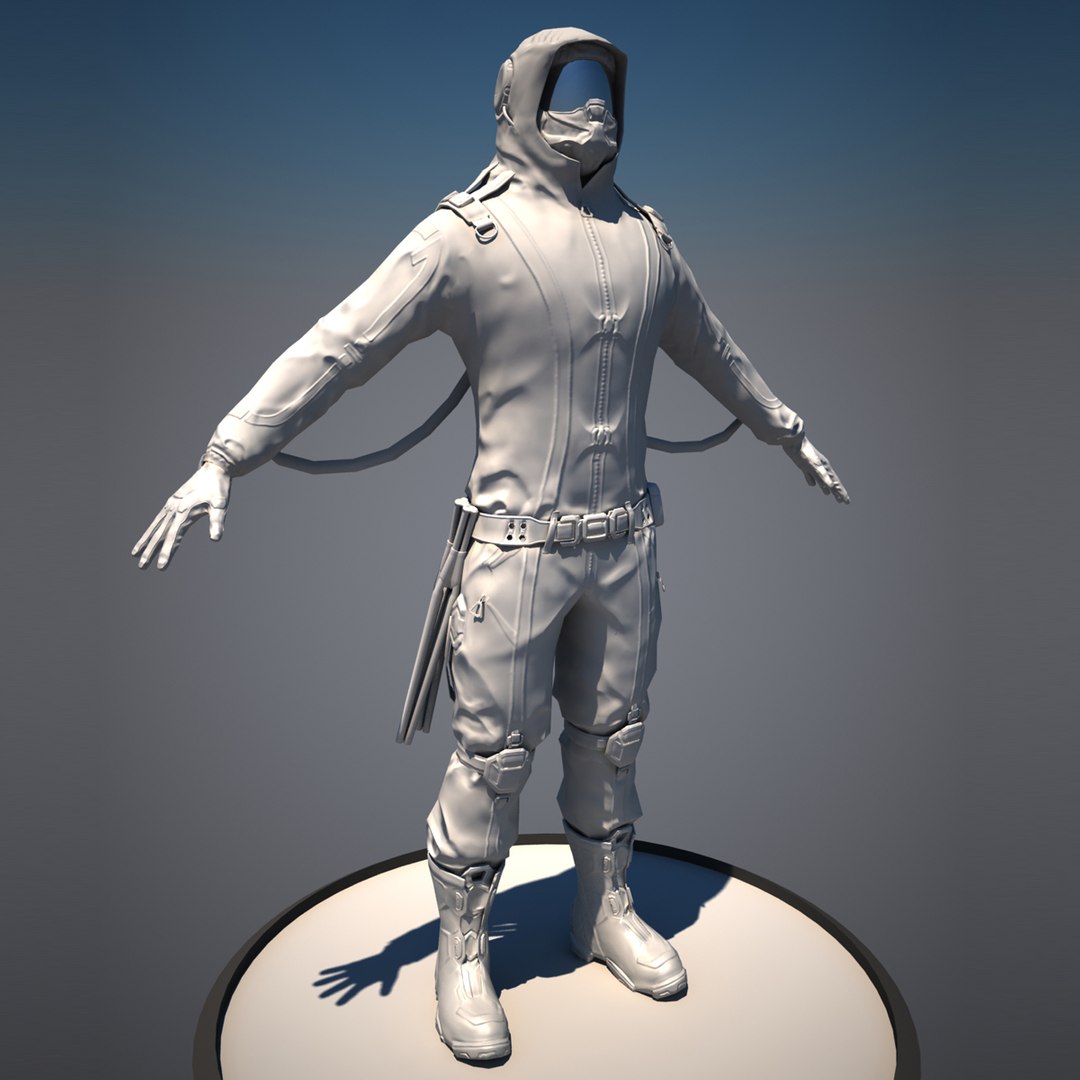 3d Model Futuristic Character