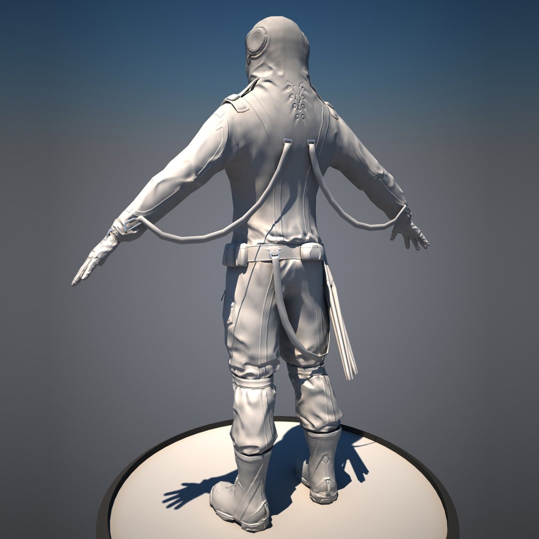 3d Model Futuristic Character