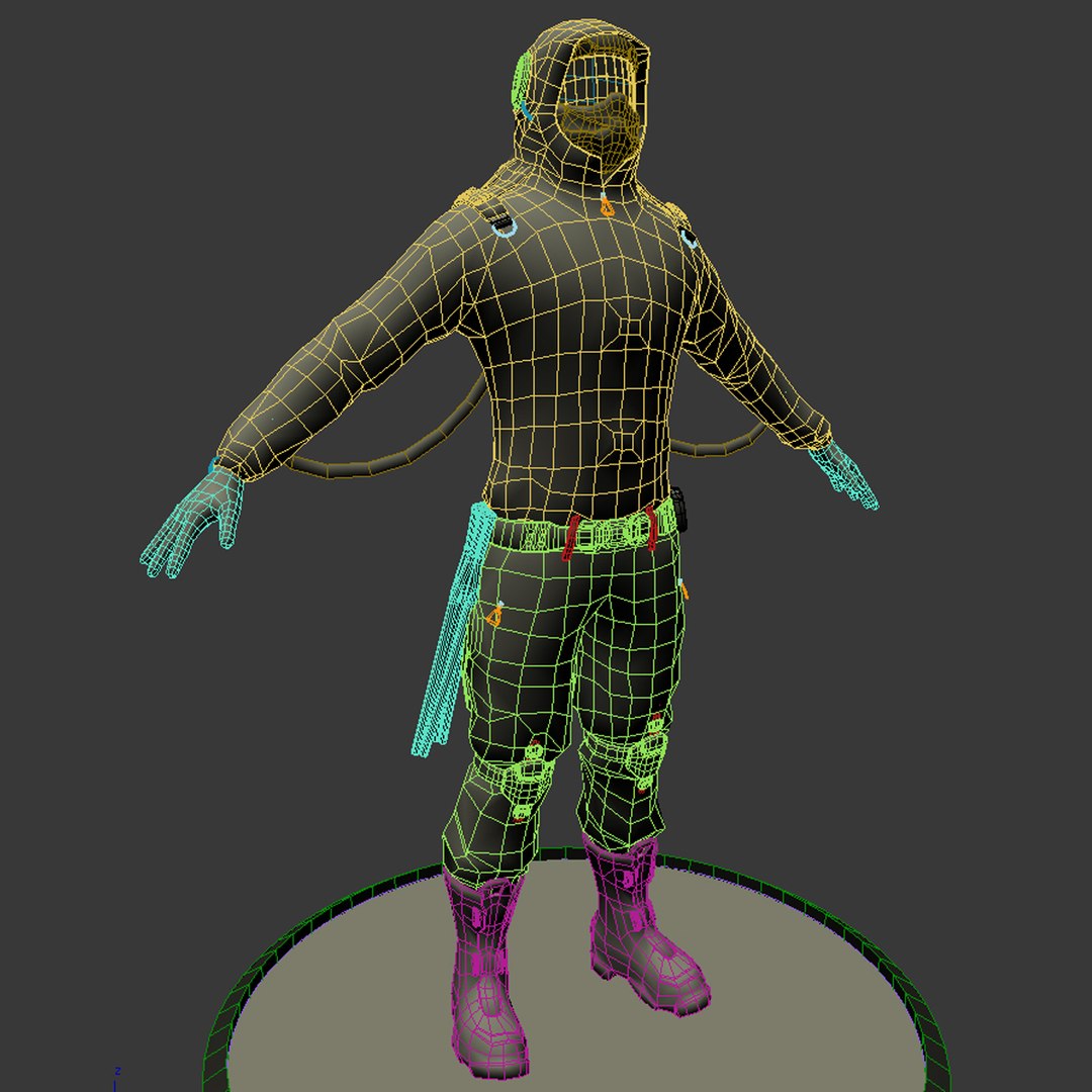 3d Model Futuristic Character