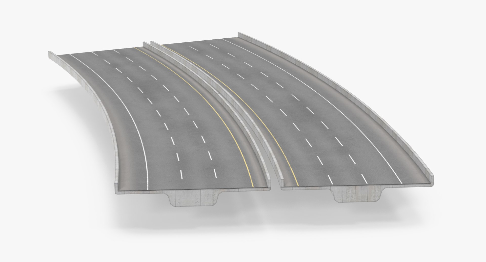 3 lane raised highway max