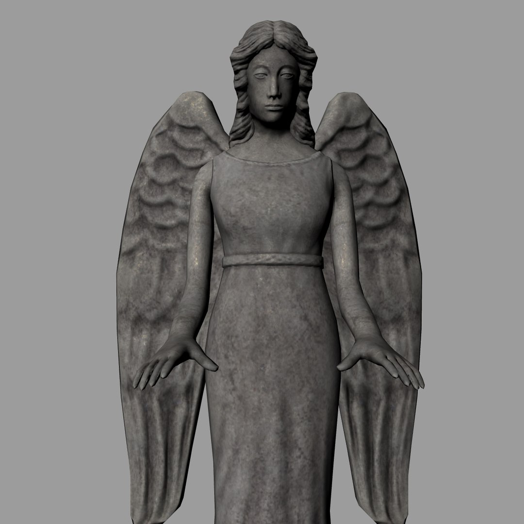 3dsmax Angel Statue