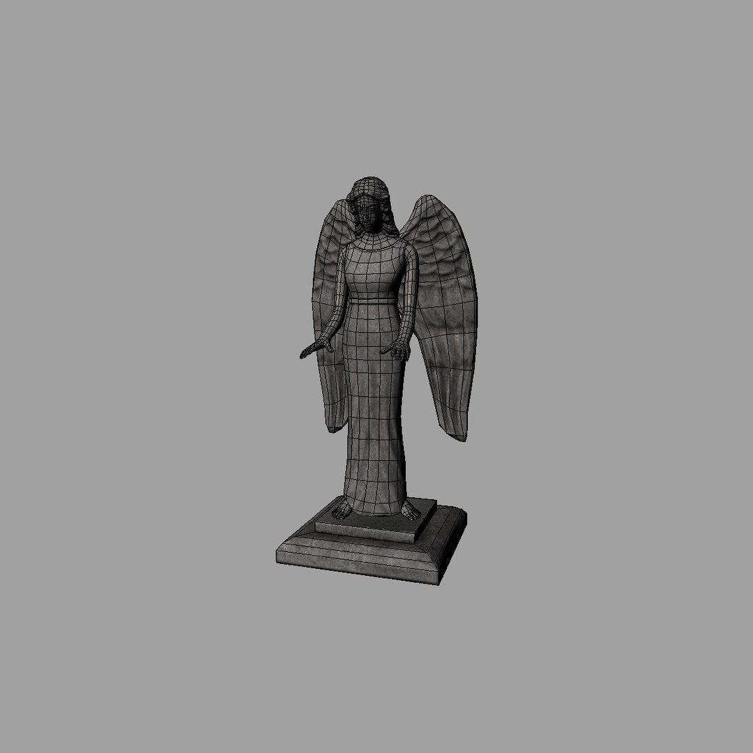 3dsmax Angel Statue
