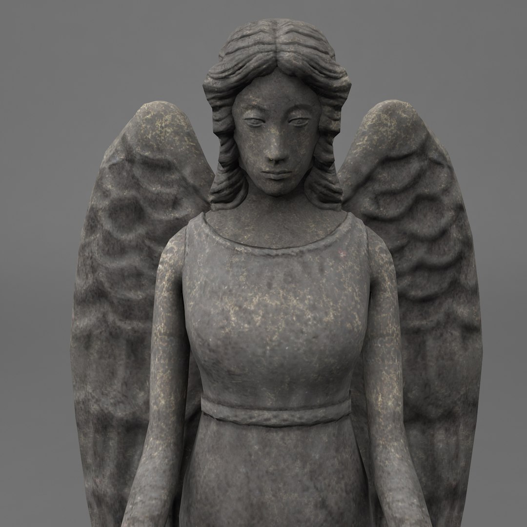 3dsmax Angel Statue