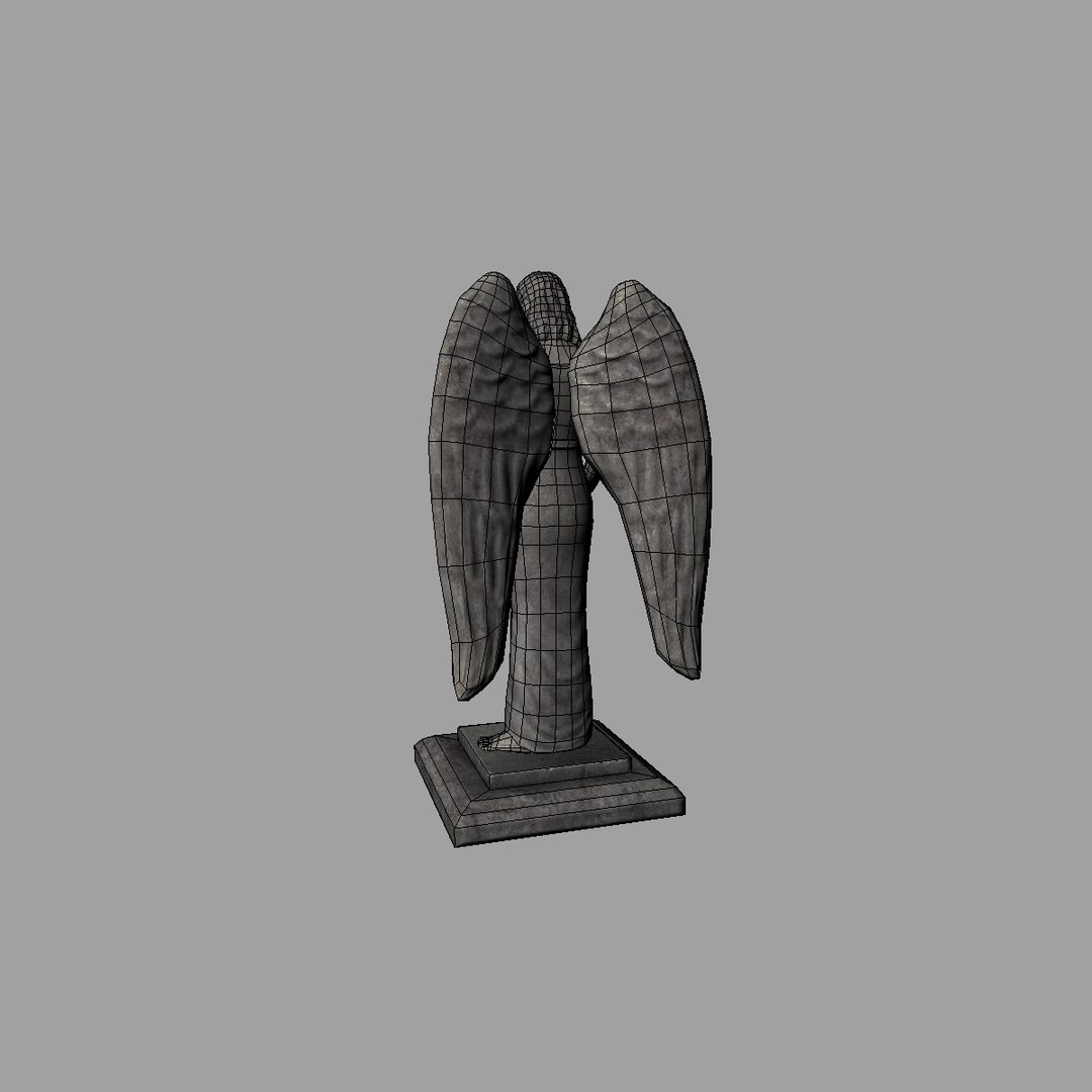 3dsmax Angel Statue