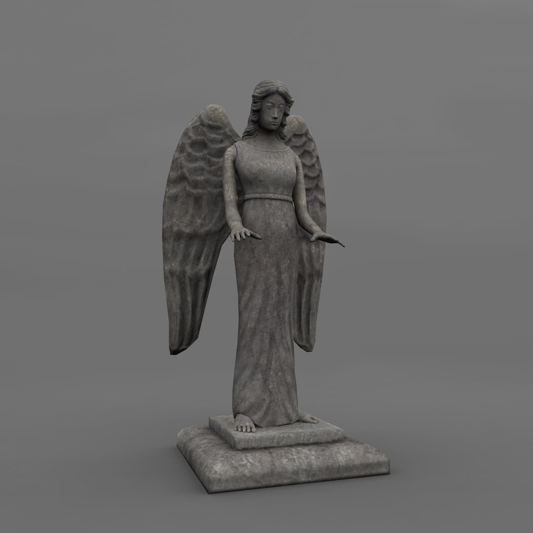 3dsmax Angel Statue