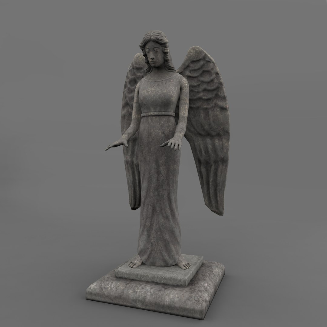 3dsmax Angel Statue