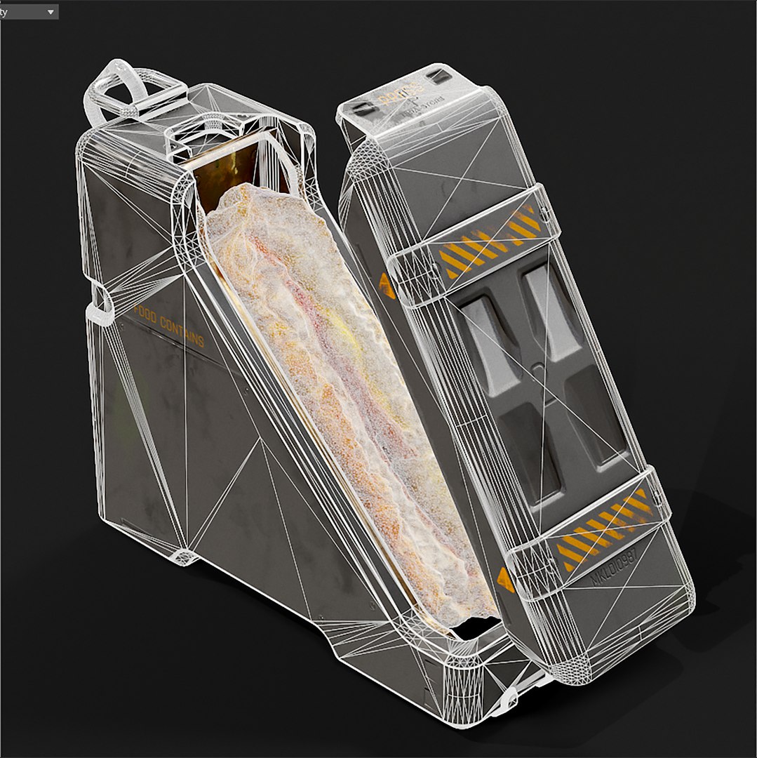 3D Sci-fi Food Container PBR - TurboSquid 2135459