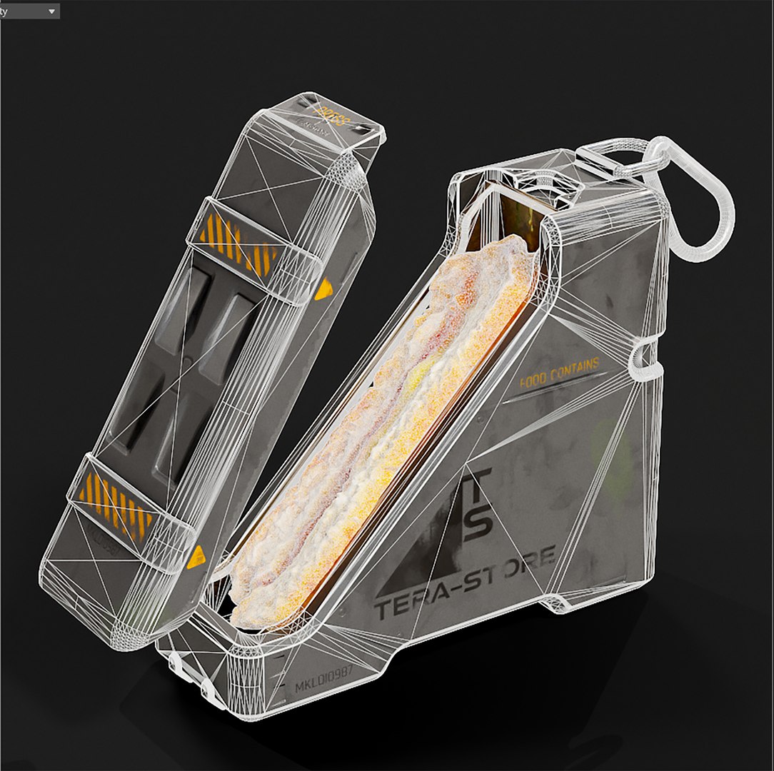 3D Sci-fi Food Container PBR - TurboSquid 2135459