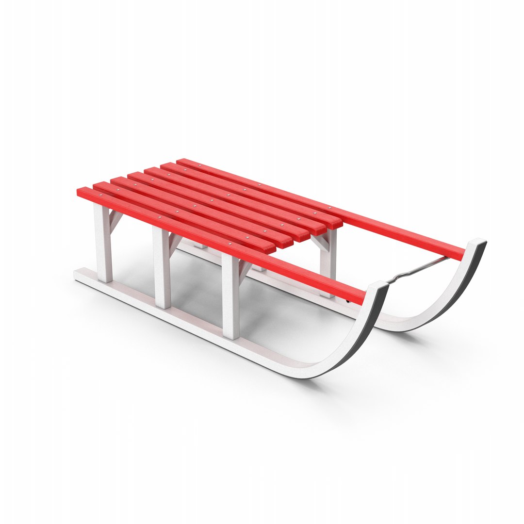 Red Snow Sled 3D - TurboSquid 2007665
