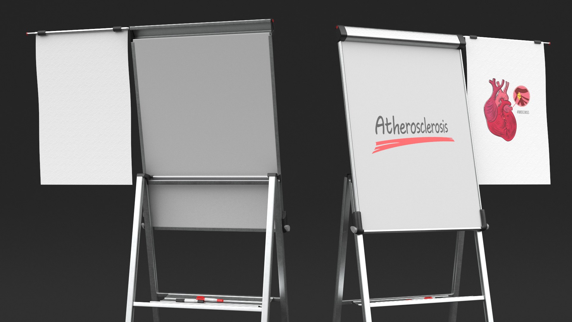 3D Flip Chart With Medicine Education Scheme - TurboSquid 2349875