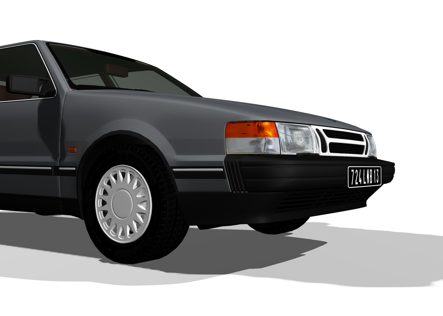 3d saab 9000 model