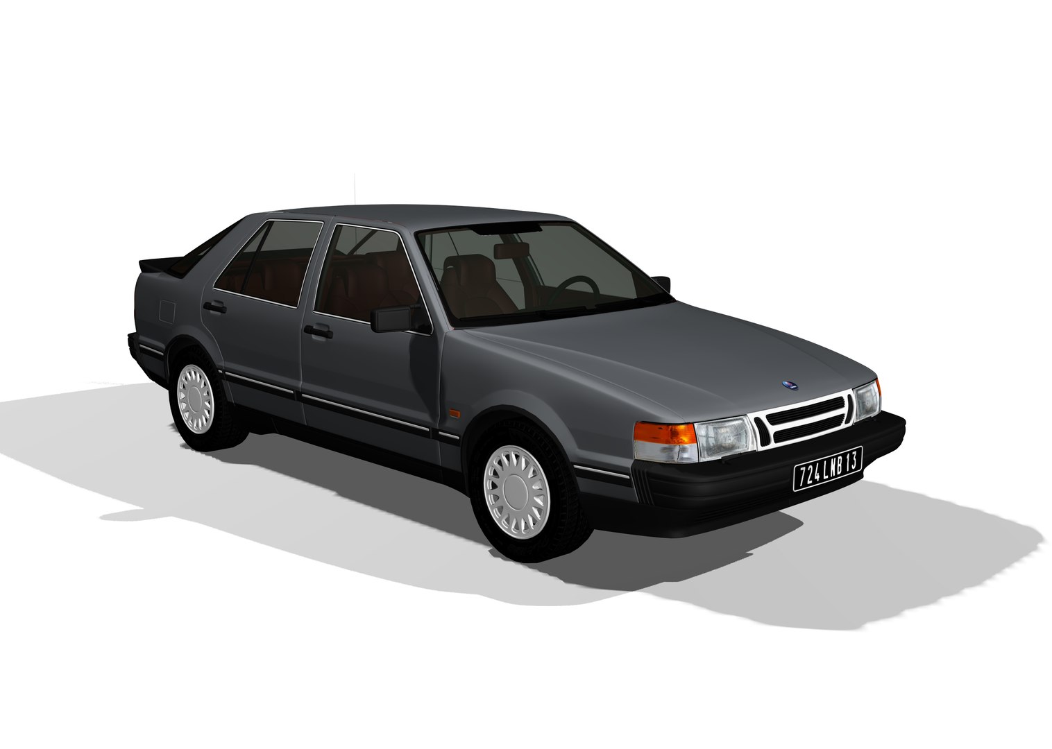 3d saab 9000 model