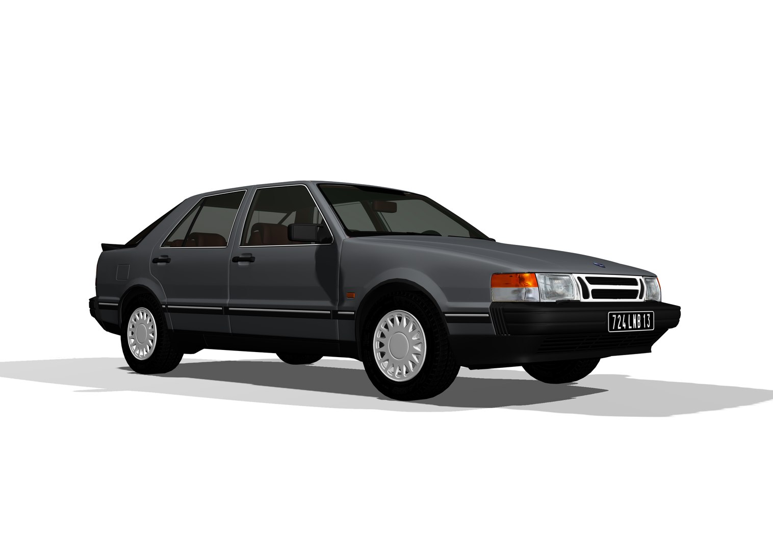 3d saab 9000 model