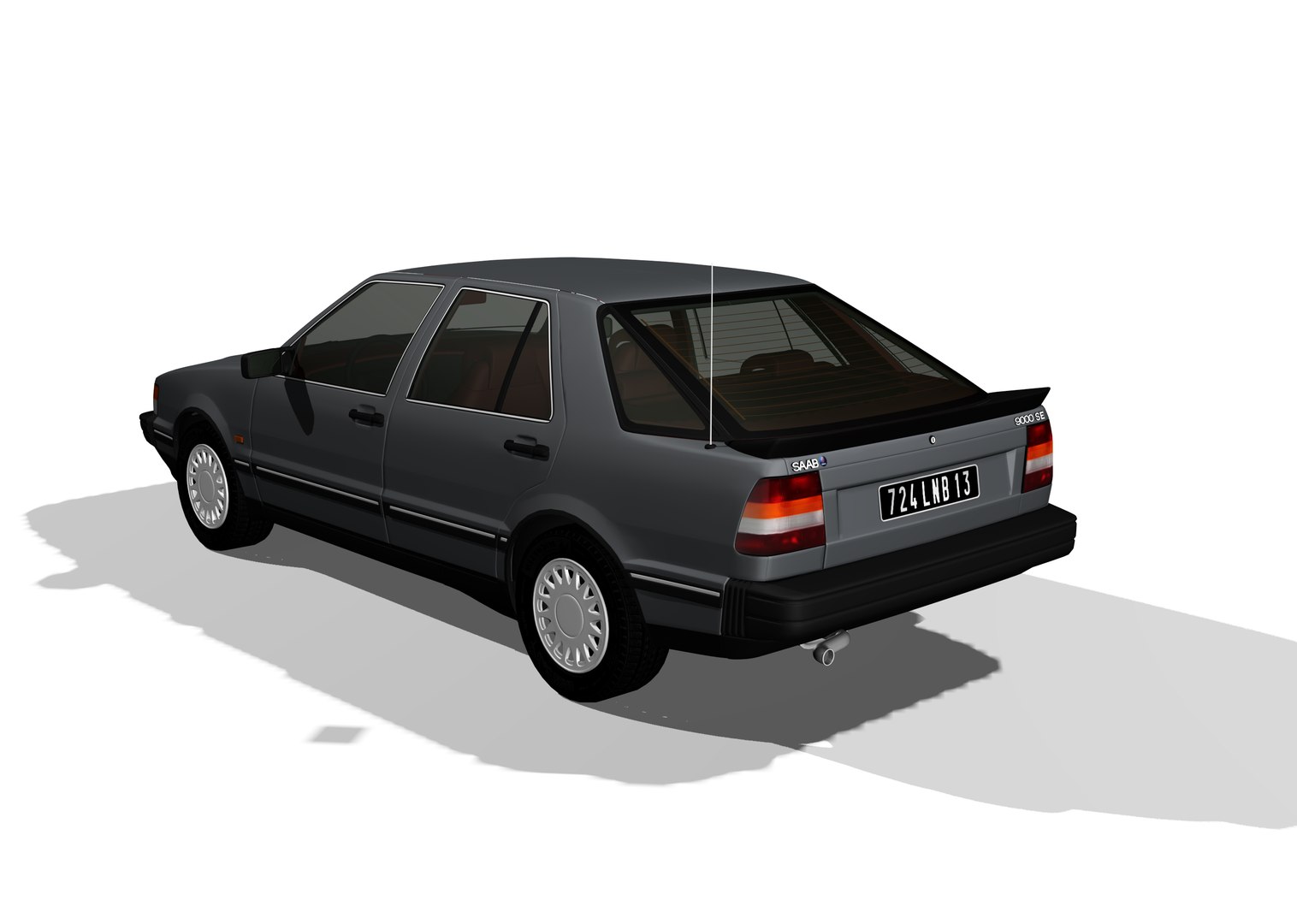 3d saab 9000 model