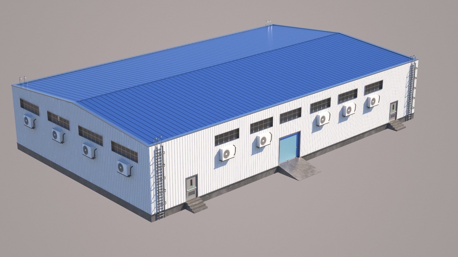 3D Detailed Exterior Warehouse - TurboSquid 2257623