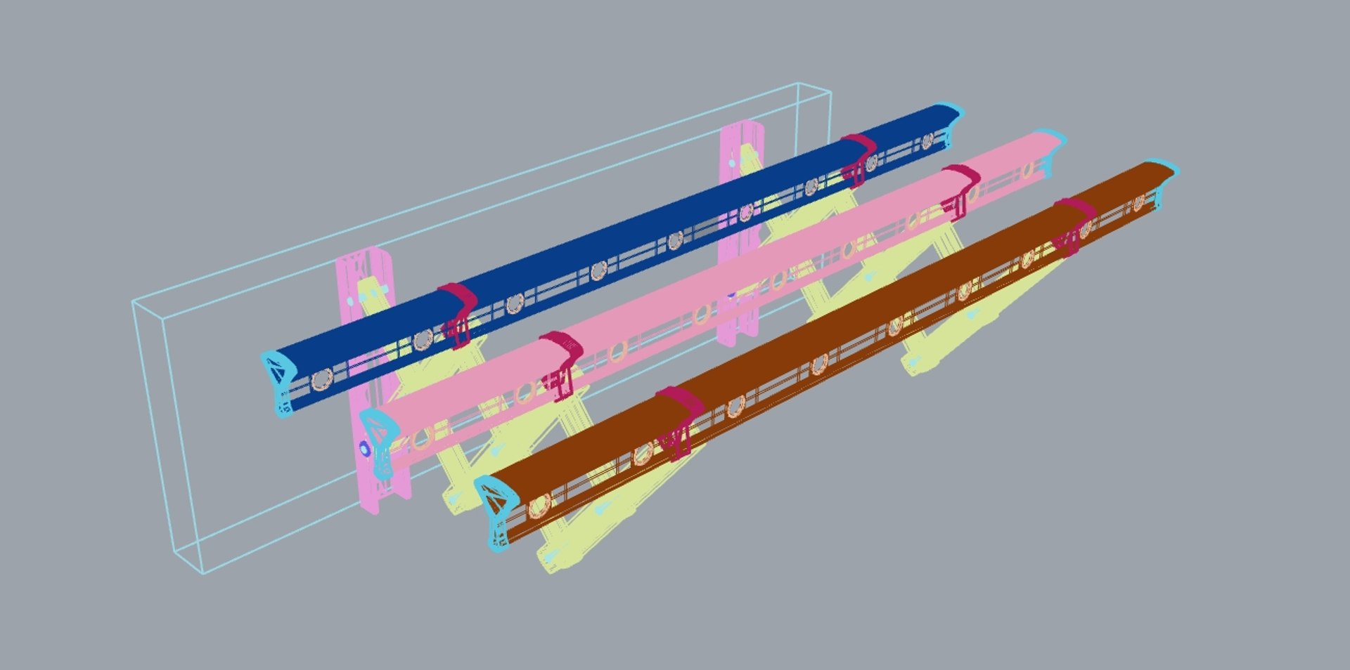 3D Model Telescopic Clothes Drying Rack - TurboSquid 1929446