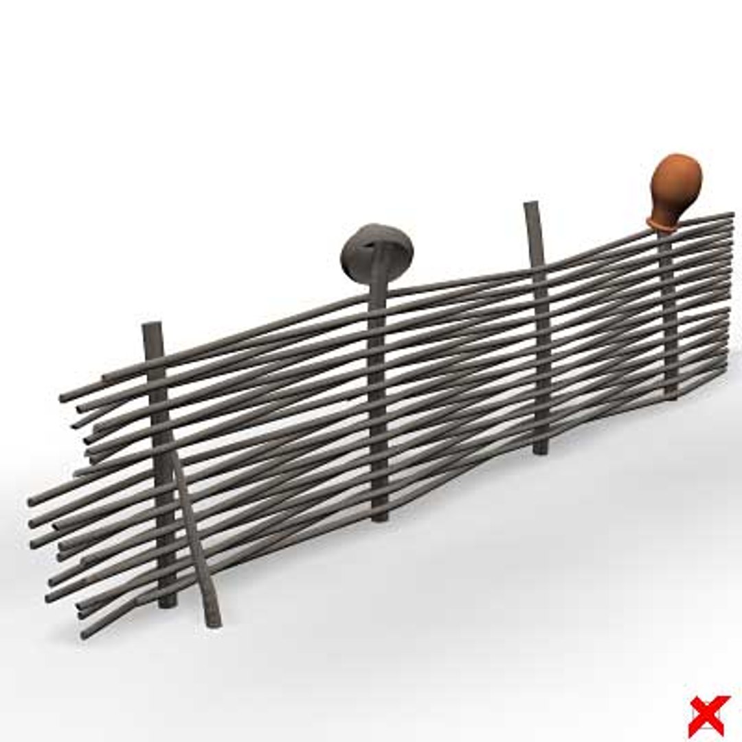 3d model of fence