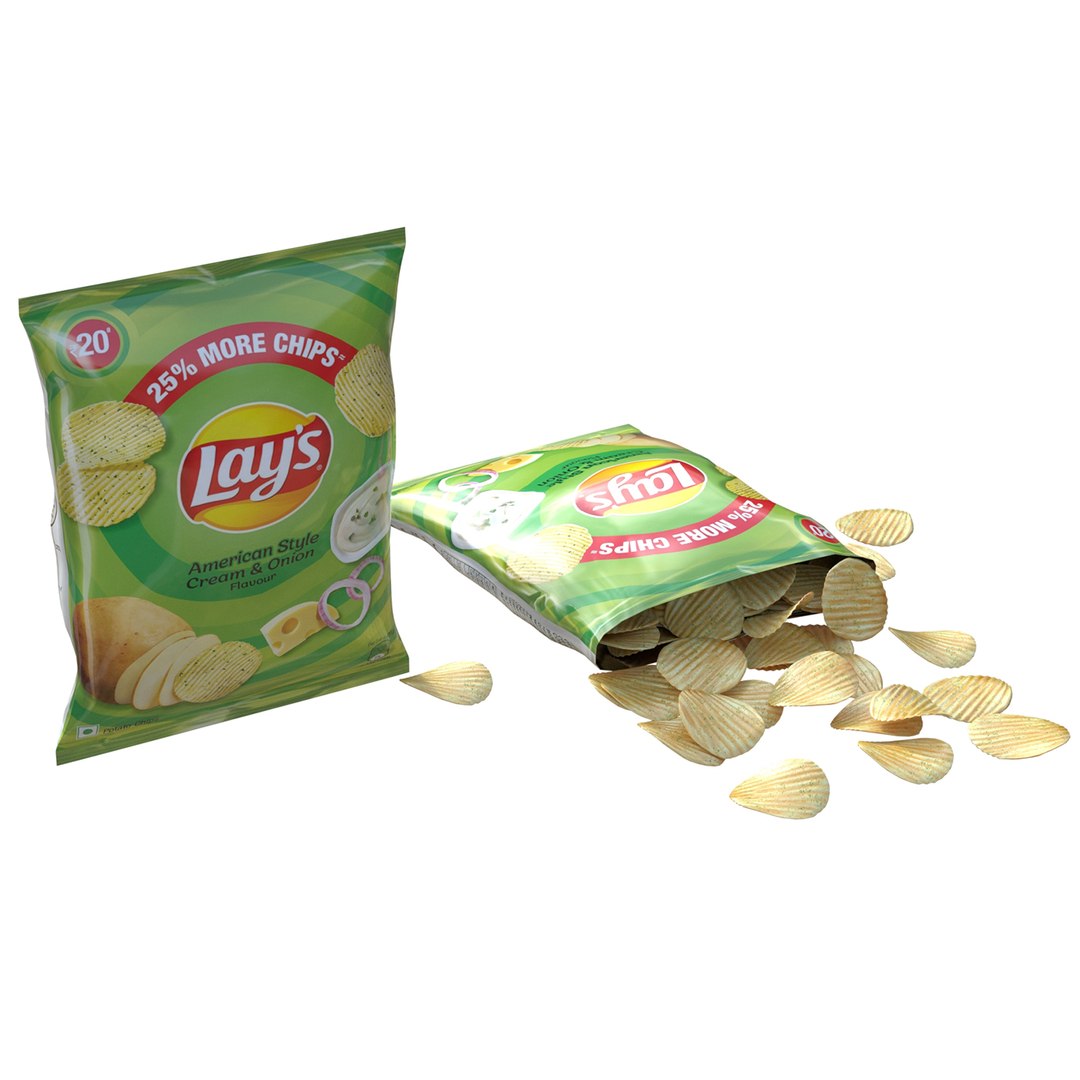 3D Lays Cream And Onion - TurboSquid 2370524
