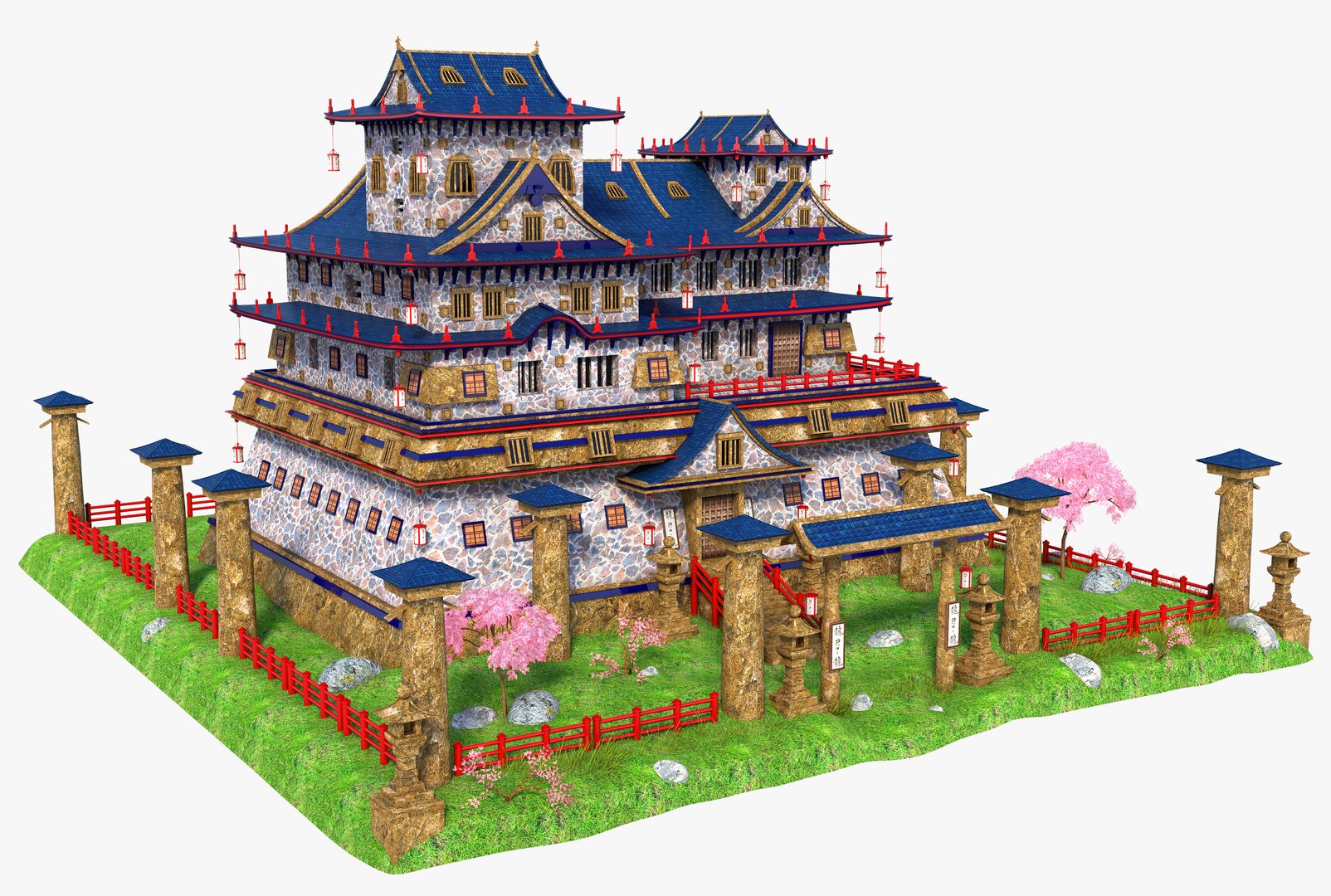 Asia Asian House 3D Model - TurboSquid 1383643
