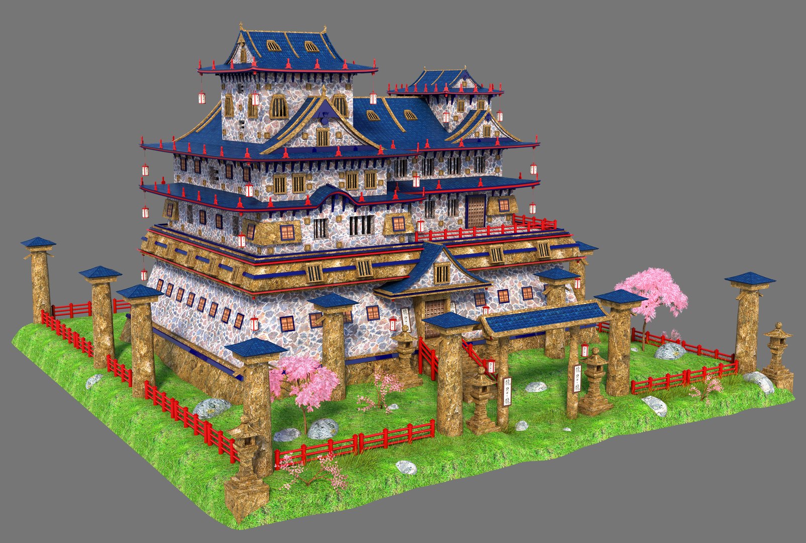 Asia Asian House 3D Model - TurboSquid 1383643