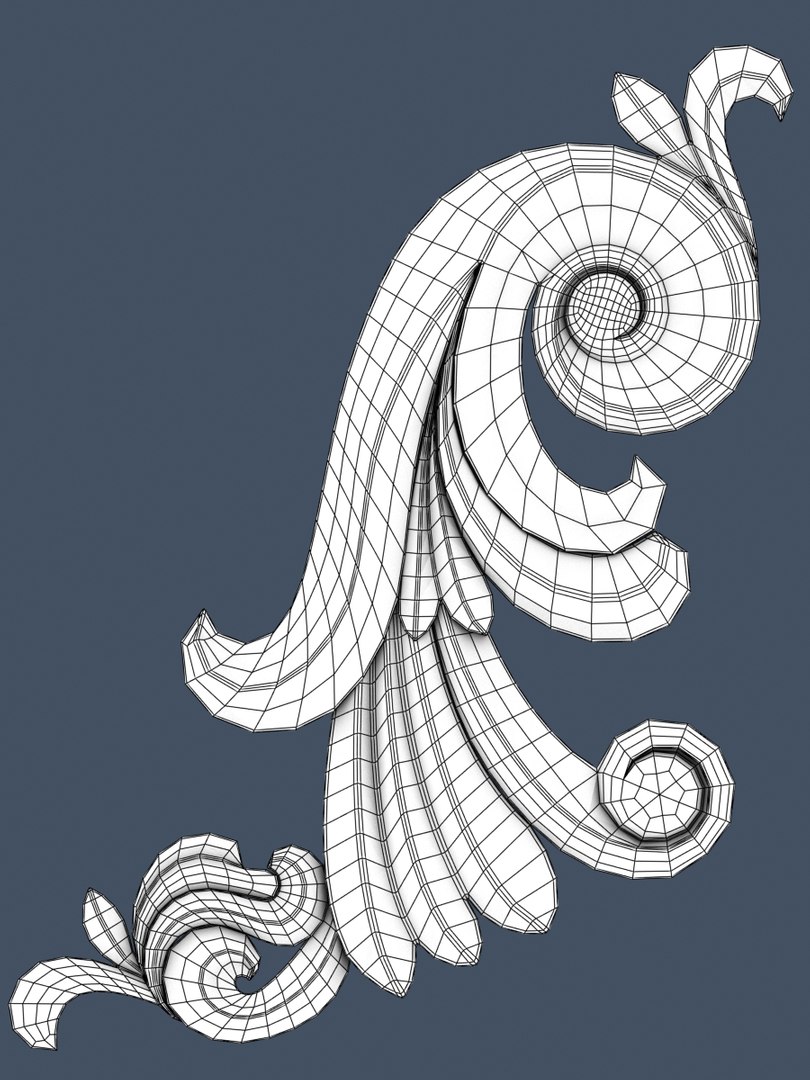 Decorative Scroll 3d Model