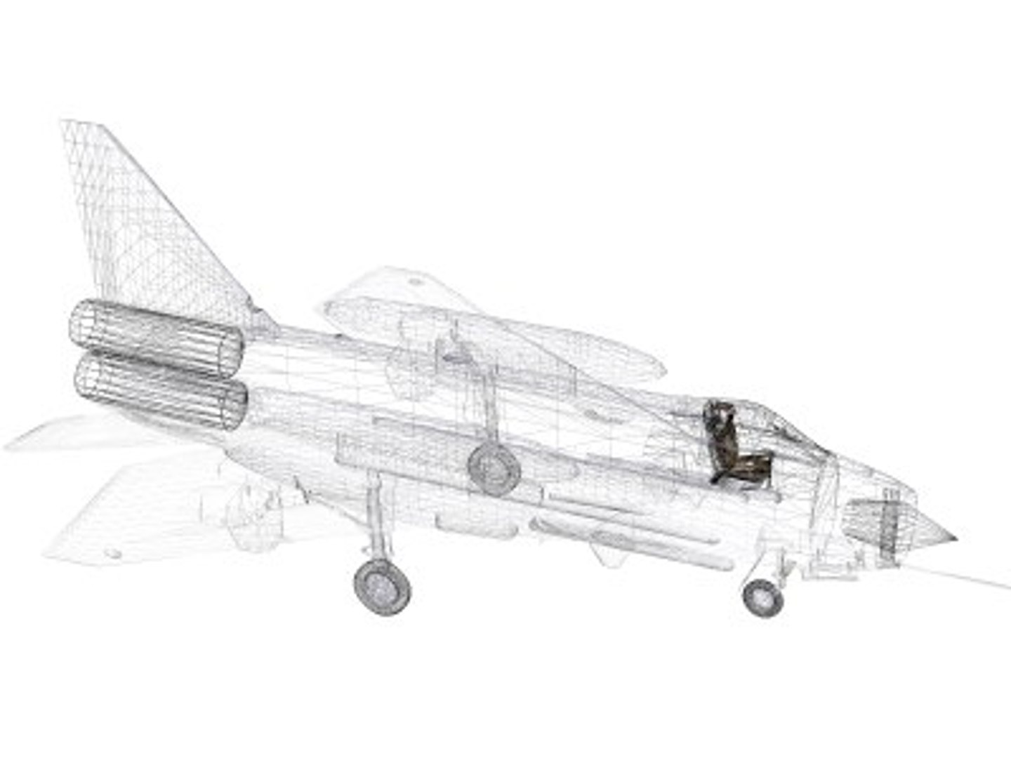 English Electric Lightning F6 3d C4d