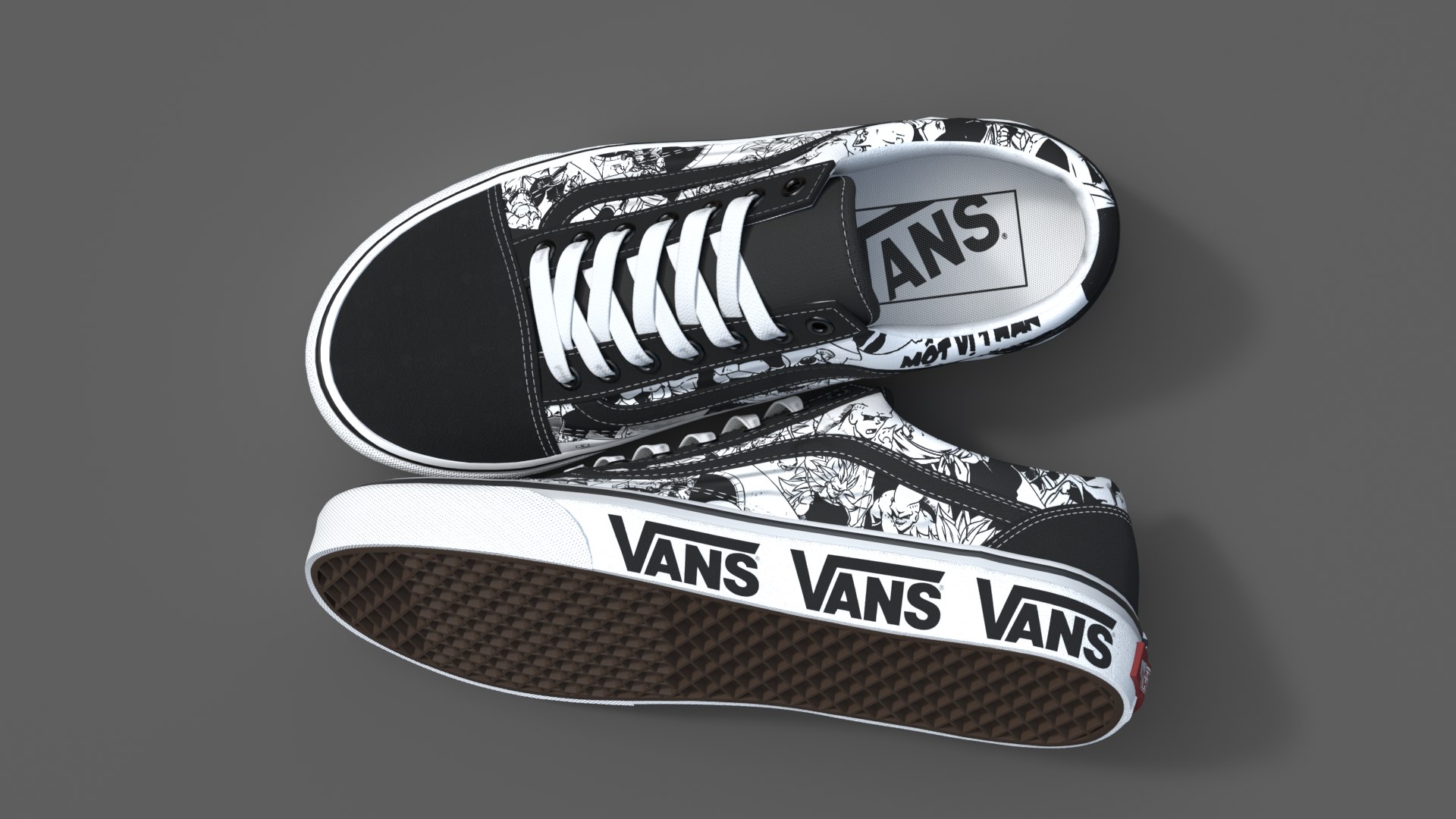 3D Model Vans Old School Ft Dragon Ball - TurboSquid 2227919