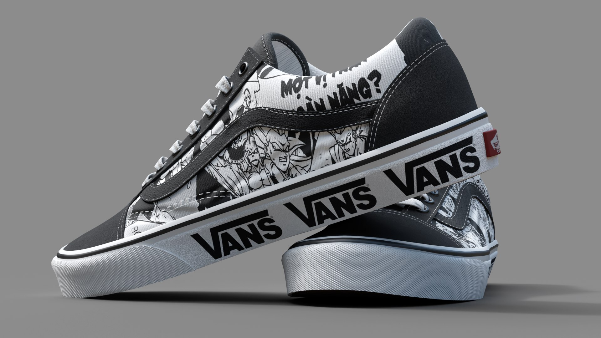 3D Model Vans Old School Ft Dragon Ball - TurboSquid 2227919