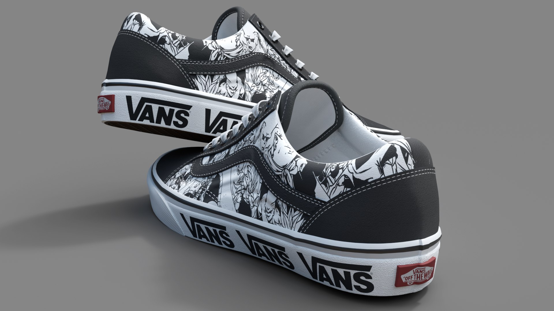 3D Model Vans Old School Ft Dragon Ball - TurboSquid 2227919