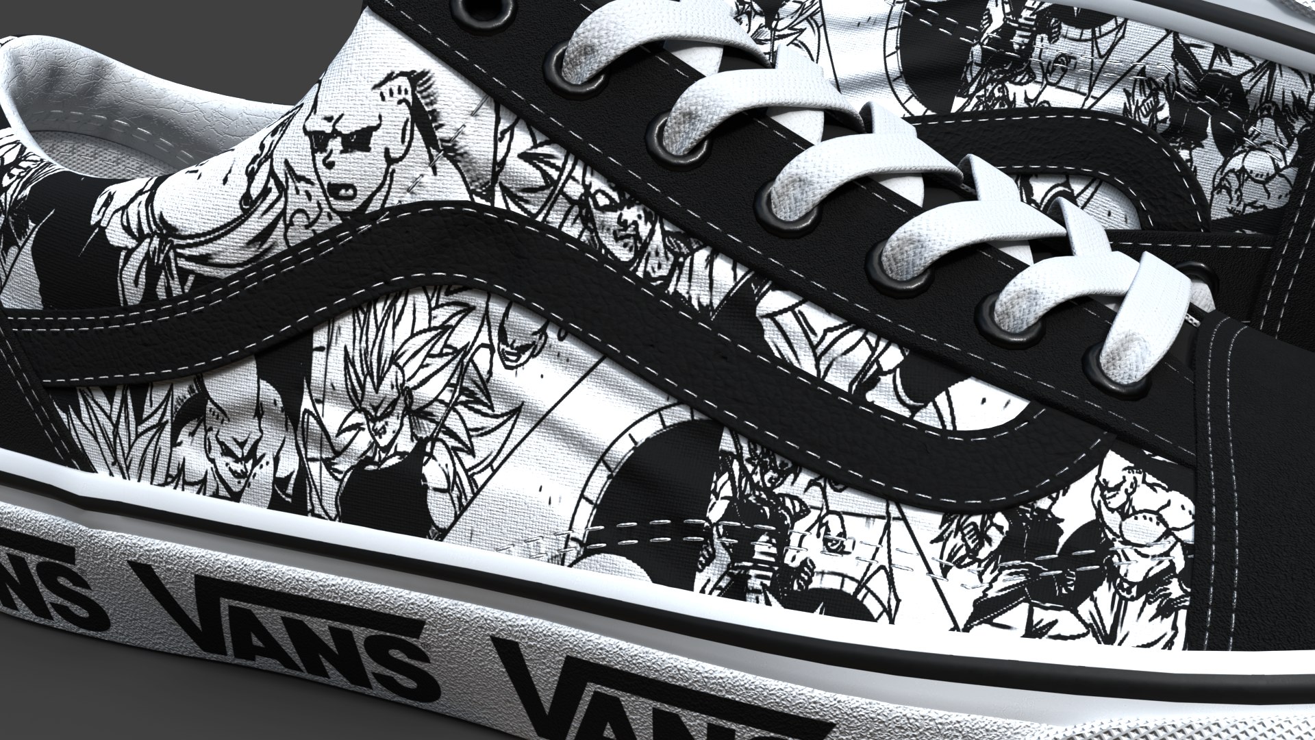 3D Model Vans Old School Ft Dragon Ball - TurboSquid 2227919